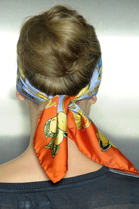 HAIR TRENDS: the SCARF updo at DOLCE GABBANA spring 2013 Milan ...