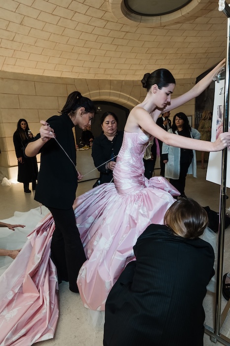 Celia Kritharioti Couture SS25 behind the scenes at the Pink Bow ...