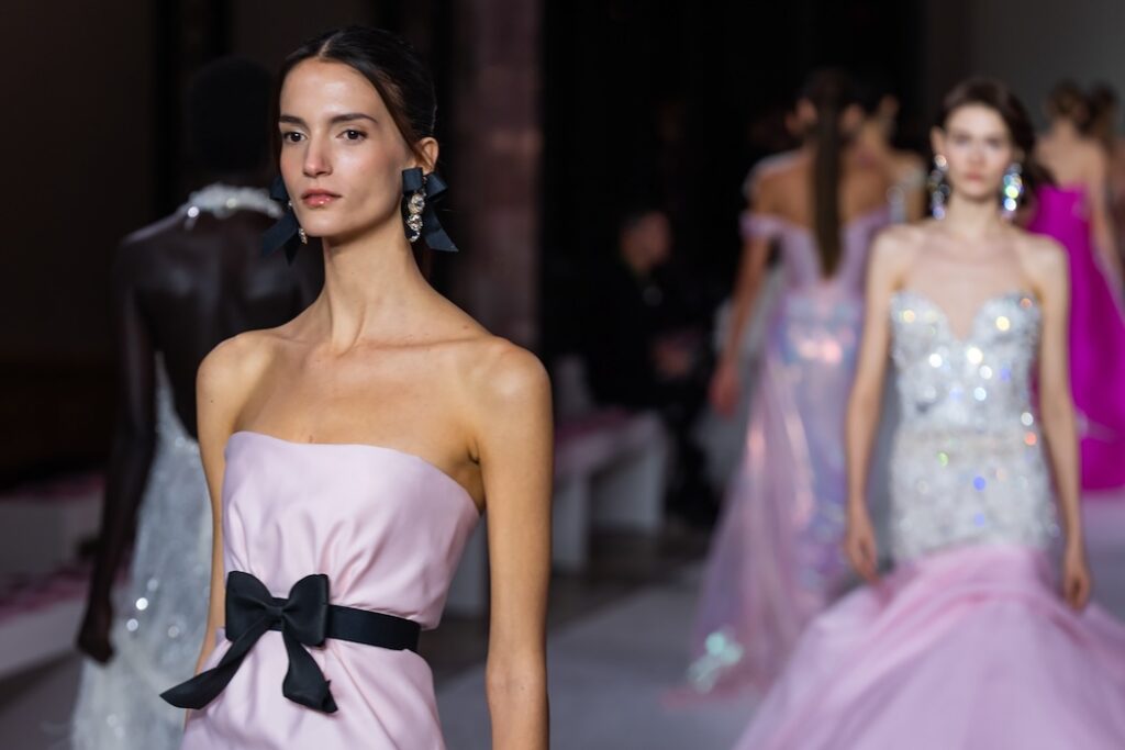 Celia Kritharioti Couture SS25 behind the scenes at the Pink Bow ...