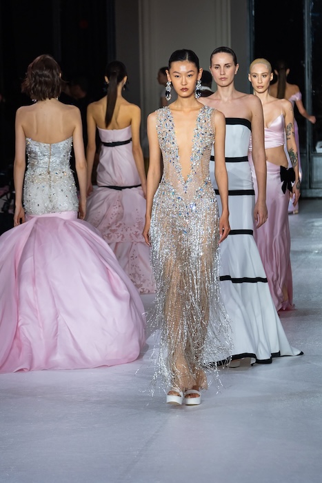 Celia Kritharioti Couture SS25 behind the scenes at the Pink Bow ...