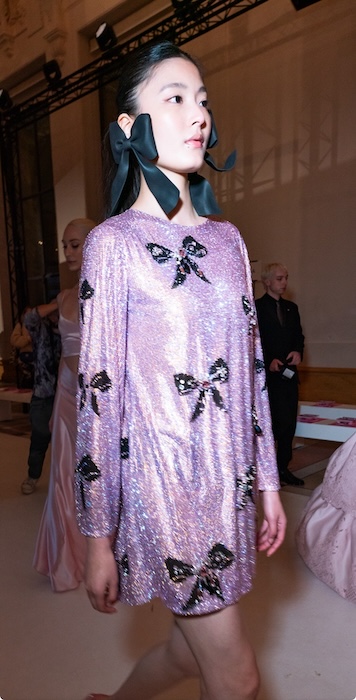 Celia Kritharioti Couture SS25 behind the scenes at the Pink Bow ...